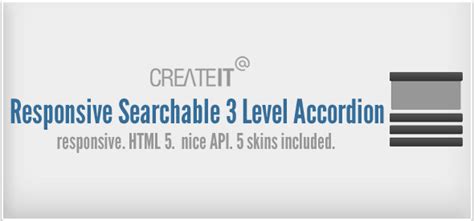 responsive searchable 3 level accordion for wordpress by createit pl