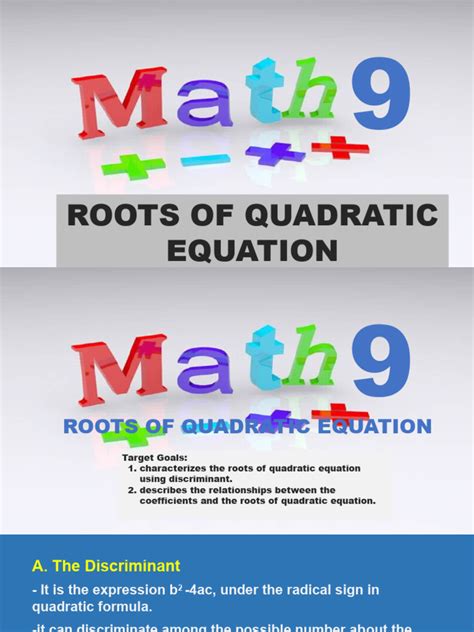 Roots Of Quadratic Equation Pdf Quadratic Equation Equations Roots Of Quadratic Equation Pdf Quadratic Equation Equations