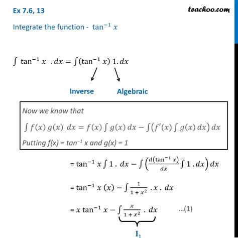 Integration Of Tan Inverse X Ex Chapter Class