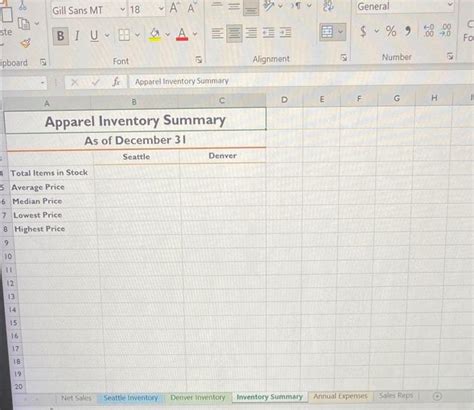 Excel Introductory Capstone1 Year End Report Project Chegg Com