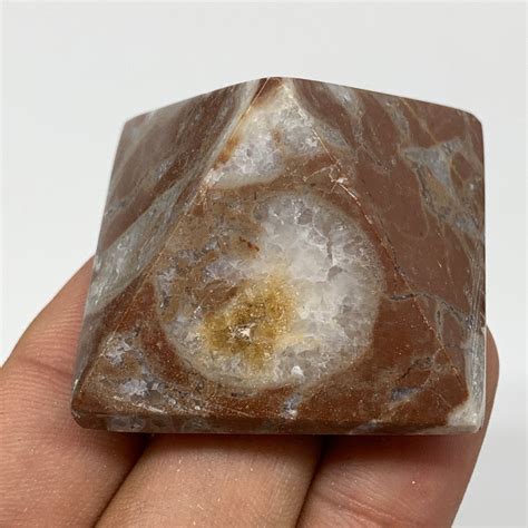 Fossils Pyramid Red Shell Fossil Pyramid Fossils Gemstone Polished Morocco