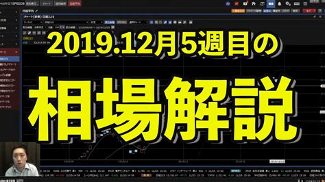 2019 12月5週目の相場解説【週イチ株予報】 Youtube