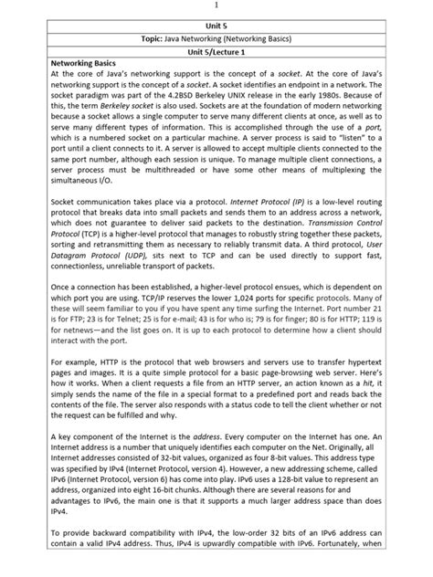 Notes Java Unit 5 Pdf