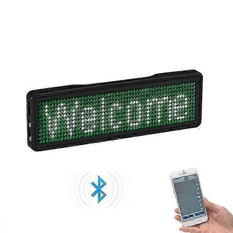 Bluetooth Led Name Badge Rechargeable Light Sign Diy Programmable