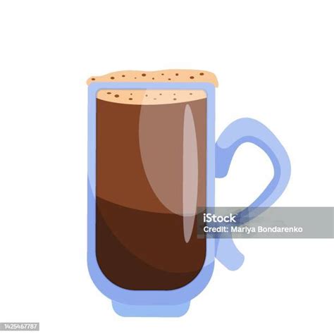 휘핑 크림이 든 키 큰 유리 잔의 커피 첨가제가있는 커피 음료 벡터 거품 내기에 대한 스톡 벡터 아트 및 기타 이미지 거품 내기 계피 달콤한 음식 Istock