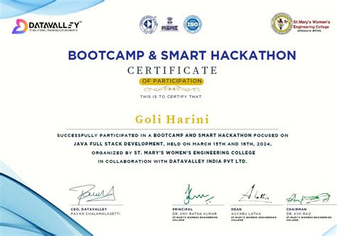 Goli Harini On Linkedin Datavalley Bootcamp Professionaldevelopment Continuouslearning