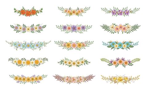 Premium Vector Floral Dividers1