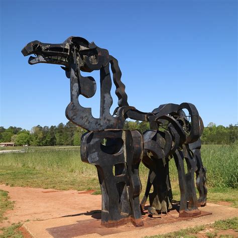 Iron Horse Sculpture Entrance The Iron Horse Returns To Athens