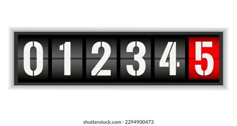 Old Style Analog Counter Numbers Retro Stock Vector Royalty Free