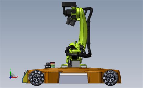 带有视觉检测机构的麦轮agv小车solidworks 2020模型图纸下载 懒石网