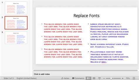 Replace Fonts In PowerPoint 365 For Mac