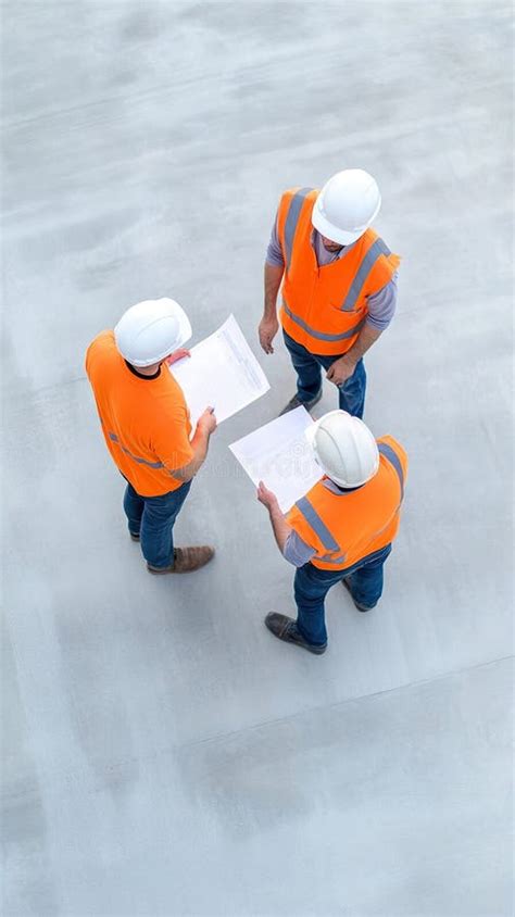 Construction Team Collaborates On Site To Discuss Plans And Strategies