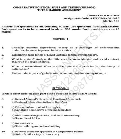 IGNOU MPS SOLVED ASSIGNMENT ENGLISH MEDIUM IGNOU Solved