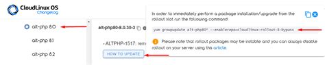 Php Selector Missing Extensions How To Update Alt Php Packages Cloudlinux