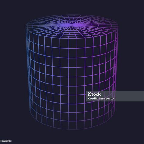 실린더 낮은 폴리 라인 네온 색상의 기하학적 모양 고립된 벡터 기하학 그림 홀로그램 다각형 수학 실린더 시각적 관점 0명에 대한 스톡 벡터 아트 및 기타 이미지 Istock