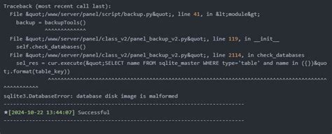 Sqlite3databaseerror Database Disk Image Is Malformed Aapanel