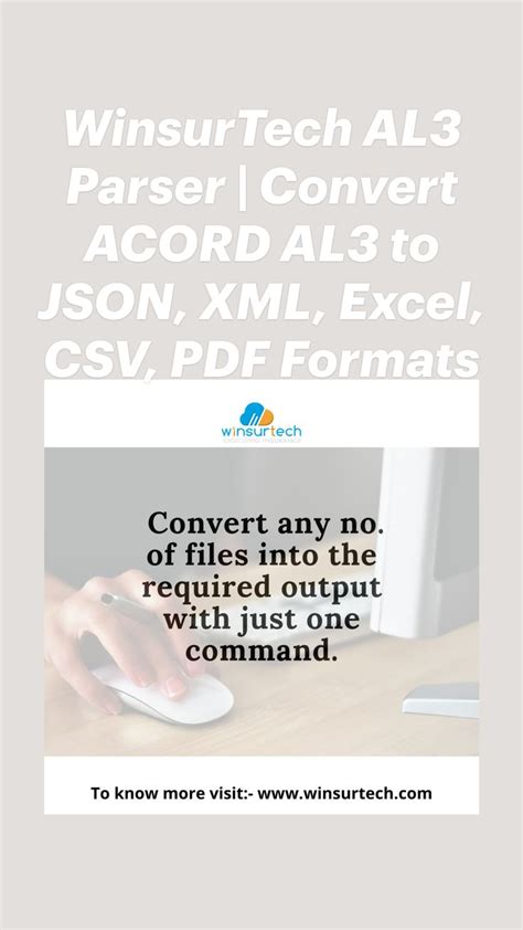 WinsurTech AL Parser Convert ACORD AL To JSON XML Excel CSV PDF Formats Excel