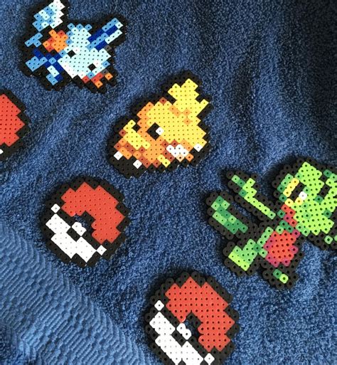 Pokemon Perler Torchic Mudkip Treeko Figure Bit Pixel Eventeny