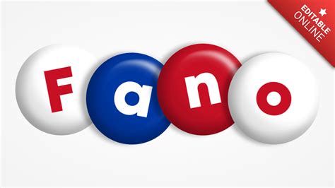Fano Logo With Circles In Russian Colors Text Effect Generator