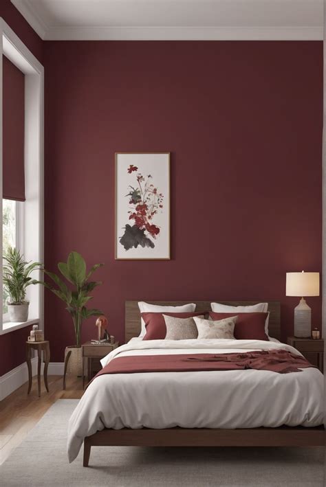 Modern Bedroom Retreats In 2024s Dark Red Palette Red Bedroom Walls Burgundy Bedroom
