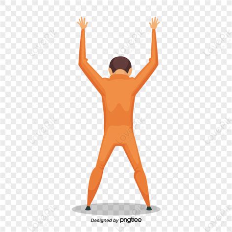 핸드그린 스타일 일러스트 범인이 두 손을 높이 들다손풍격범죄 Png 일러스트 무료 다운로드 Lovepik