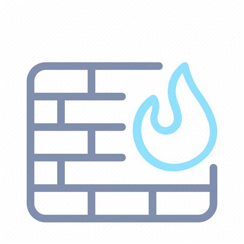 Cyber Firewall Protection Secure Security Shield Wall Icon