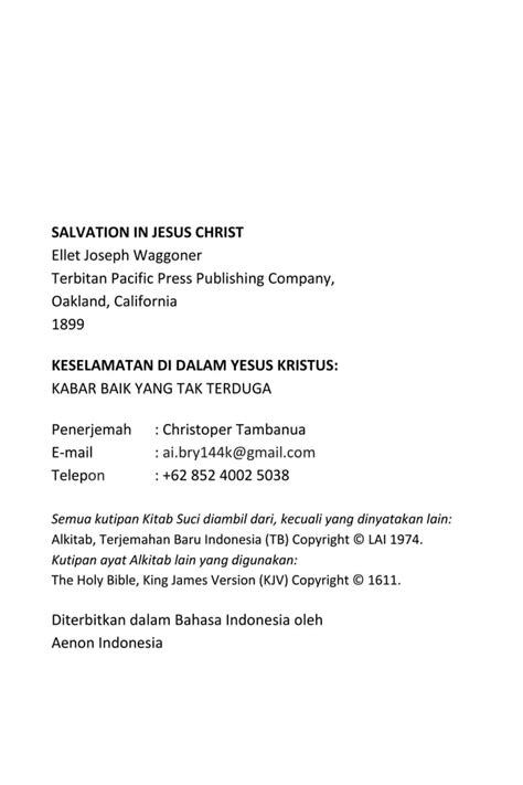 EJW_1899_Keselamatan di dalam Yesus Kristus_rev 20.5 | PDF