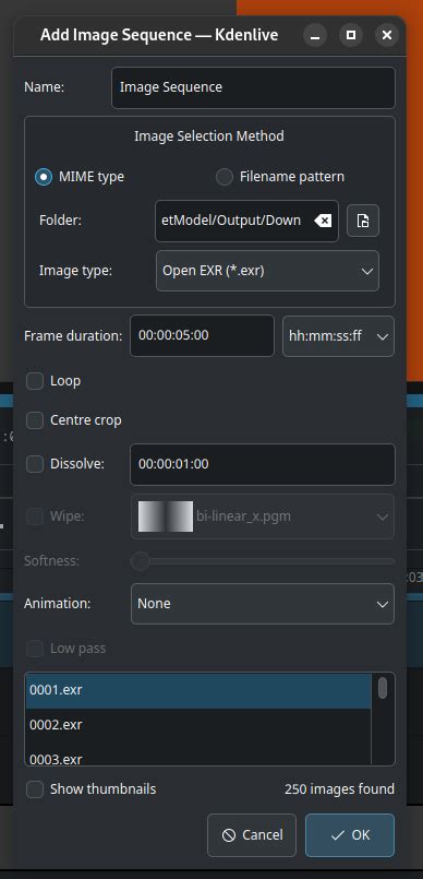 Unable To Import Exr Sequences Into Kdenlive Help Kde Discuss