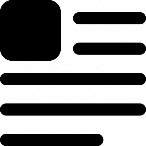 Paragraph Image Left Text Alignment Wrap Formatting Icon