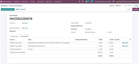 46 Customer Receipts Management Odoo 16 Accounting Book