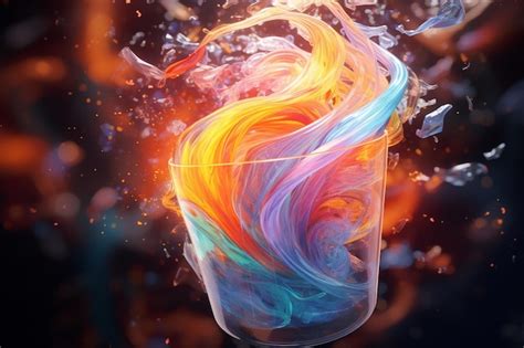 Premium Photo Recycling Bin Surrounded By A Swirling Vortex Of Generative Ai