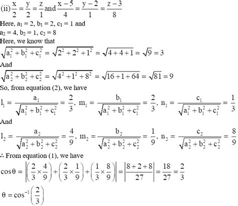 NCERT Solutions For Class Maths Chapter Three Dimensional Geometry Exercise BYJU S