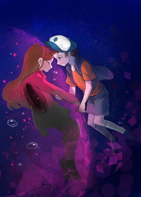 Chill Out He Is Here For You Now Dipper And Mabel Fanart Kiss