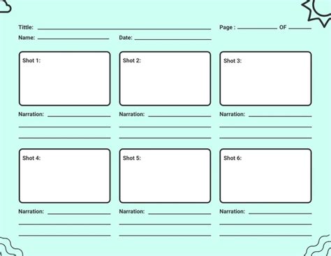 Visual Storyboard Template