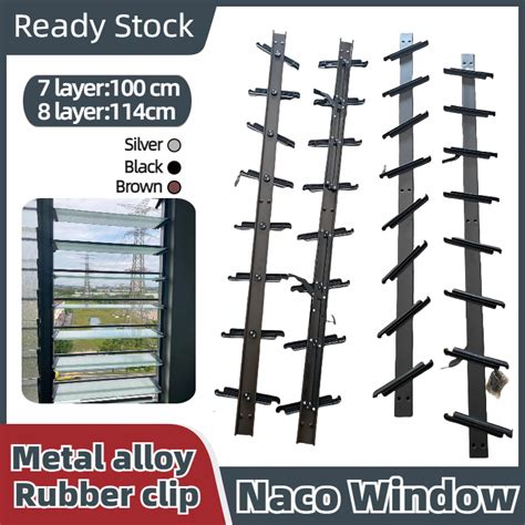 Tingkap Nako Cermin 678 Layers Blade Naco Window Louver Aluminium