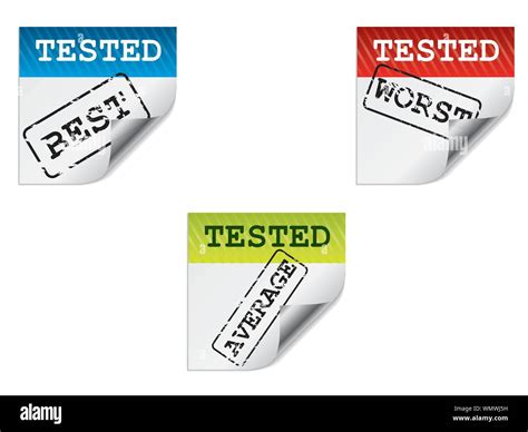 Test Label Set Stock Vector Image And Art Alamy