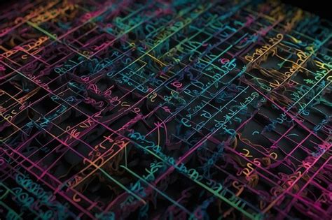 mathematical art with equations premium ai generated image