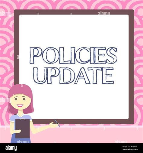 Handwriting Text Policies Update Word Written On Act Of Adding New