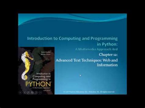 Introduction To Computing Programming In Python Chapter 12 YouTube
