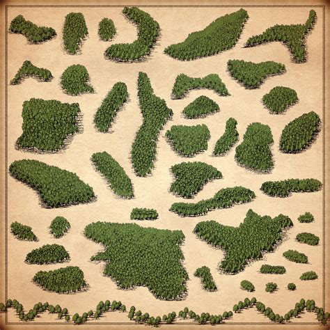 Forests Tree Clumps Assets For Fantasy Maps Wonderdraft