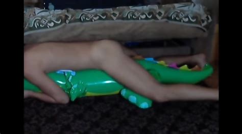 Twink Rides His Inflatable Alligator Sex Toy Eporner