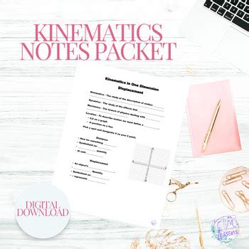 Physics Kinematics Notes Packet By CM Lessons TPT