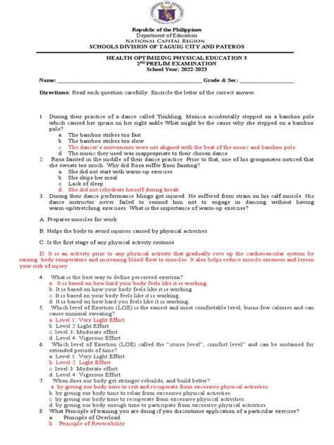 2nd Prelim Test Hope 3 Pdf Ballroom Dance Dances