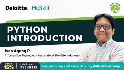 Short Class Python Introduction Myskill X Deloitte Youtube