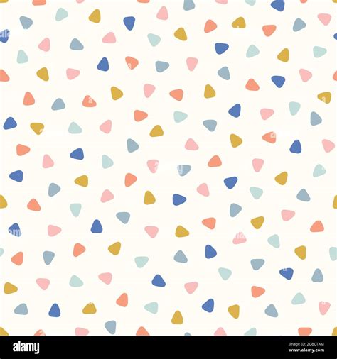 Triangle Texture Pattern Design Vector Seamless Repeat Of Hand Drawn Colourful Cute Triangles