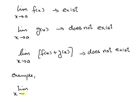 solved if lim f x exists and lim g x does not exist is it always