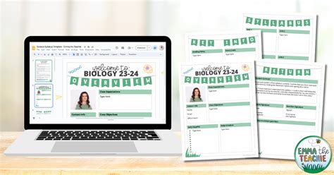 Science Syllabus Template By Emma The Teachie