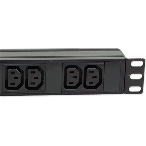LMS Data 8 Way 1U 19 Inch Horizontal Rackmount PDU W Surge Protection C13 Outlets C14 Plug