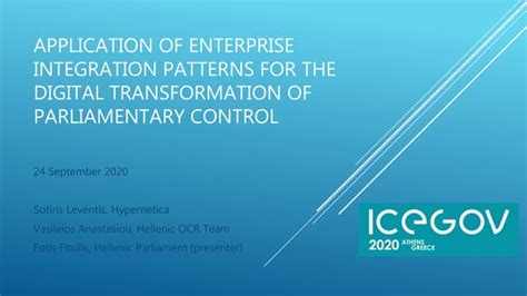 Application Of Enterprise Integration Patterns For The Digital