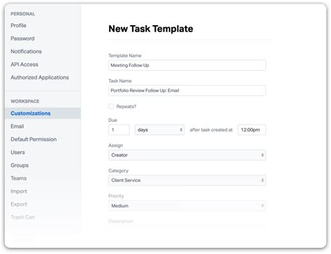 new feature task templates wealthbox crm